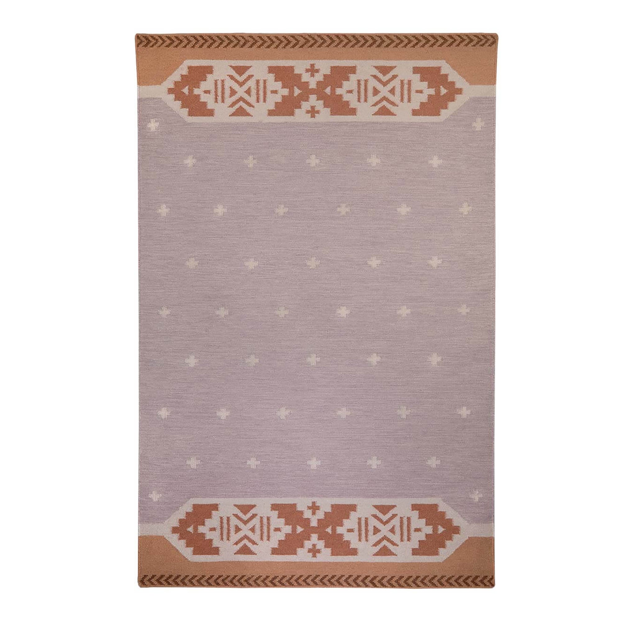 Manali Flatweave Rug - Stone and Terracotta