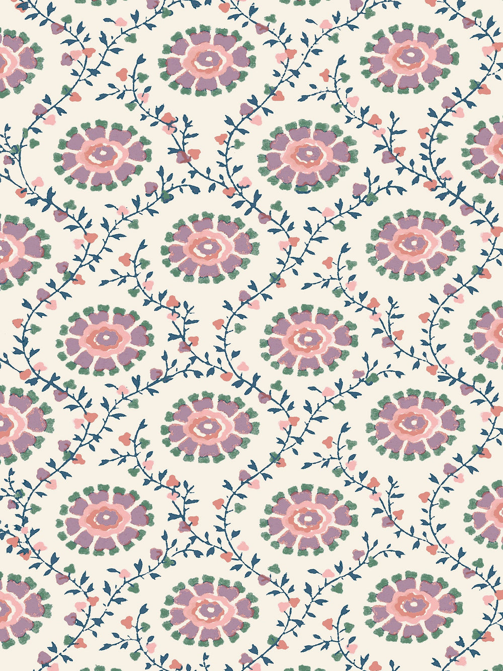 Floral Ogee Wallpaper