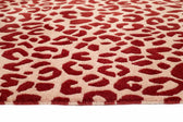 Leopard Print Wool Rug | Crimson