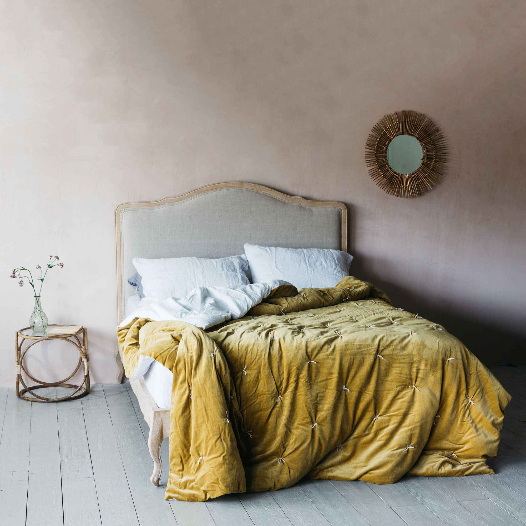 Natural velvet bed store