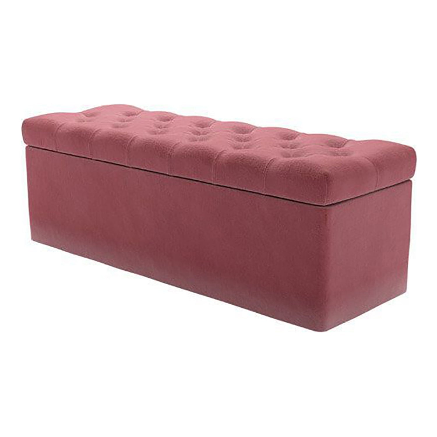 Valentin Upholstered Buttoned Storage Bench | Cotton Matt Velvet