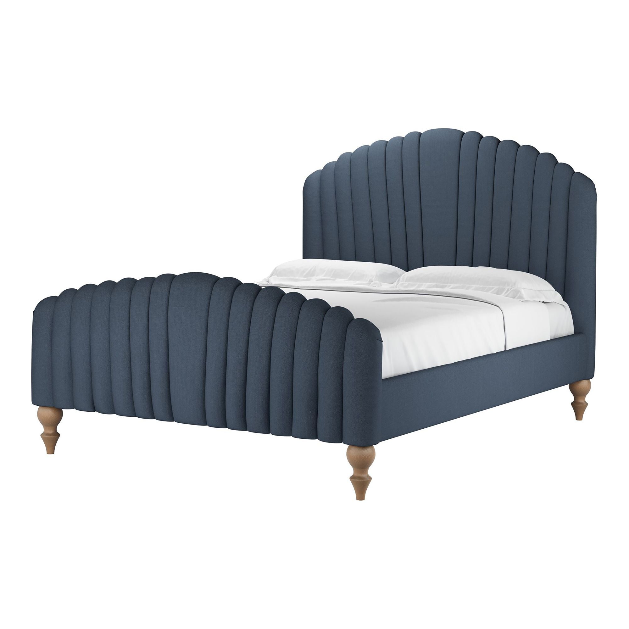 Bella Brushed Linen Cotton Bed - King Size