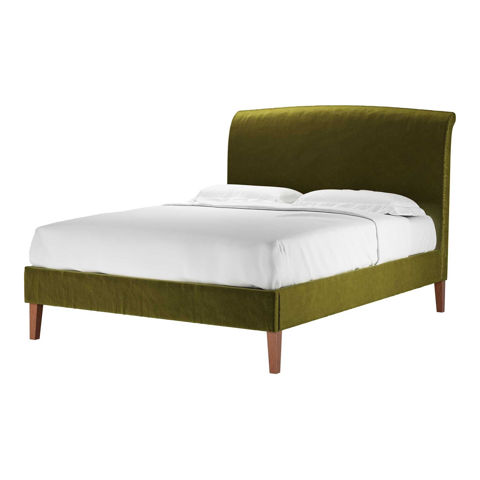 Thea Curved Bed | Cotton Matt Velvet | King