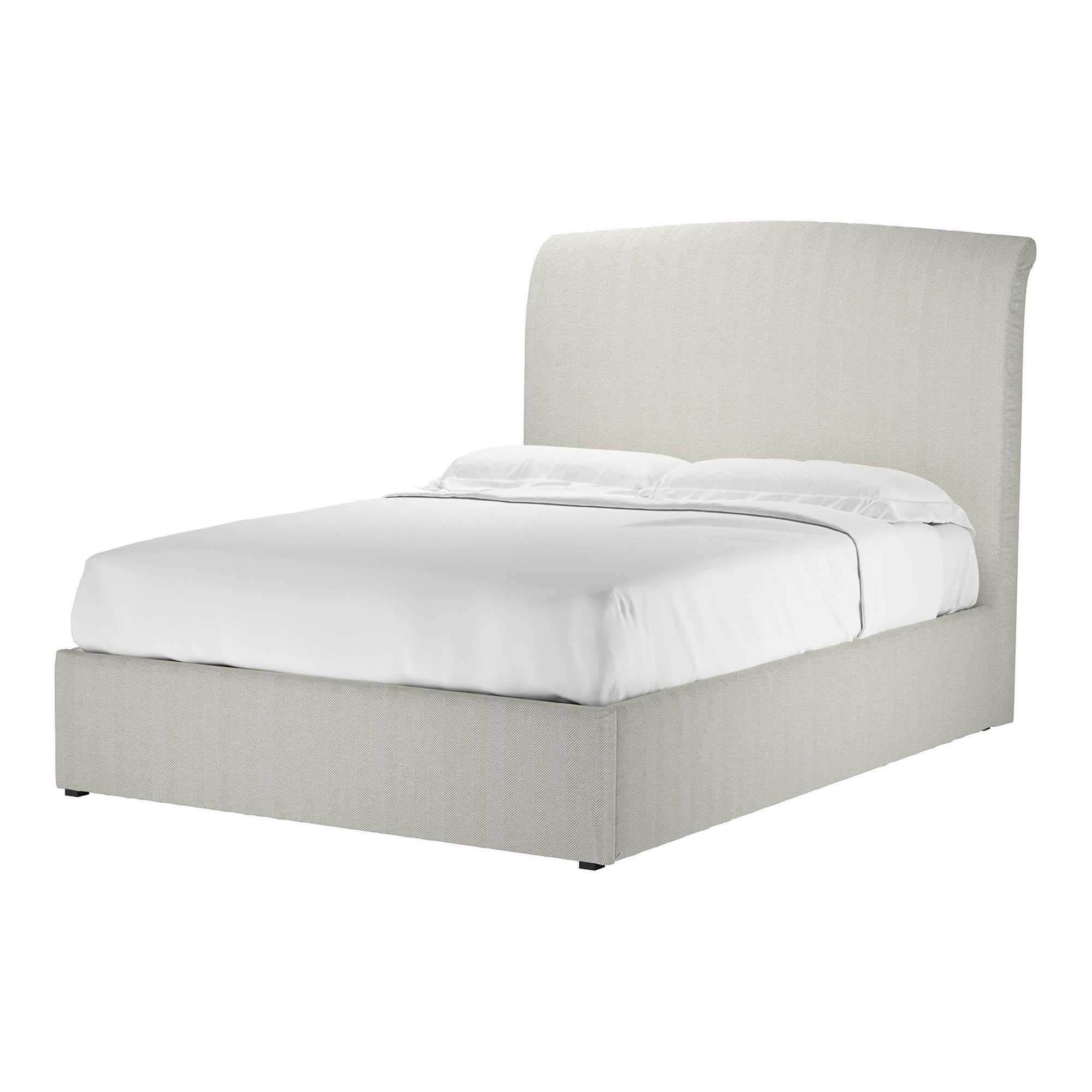 Thea Curved Ottoman Bed | House Herringbone Weave | King