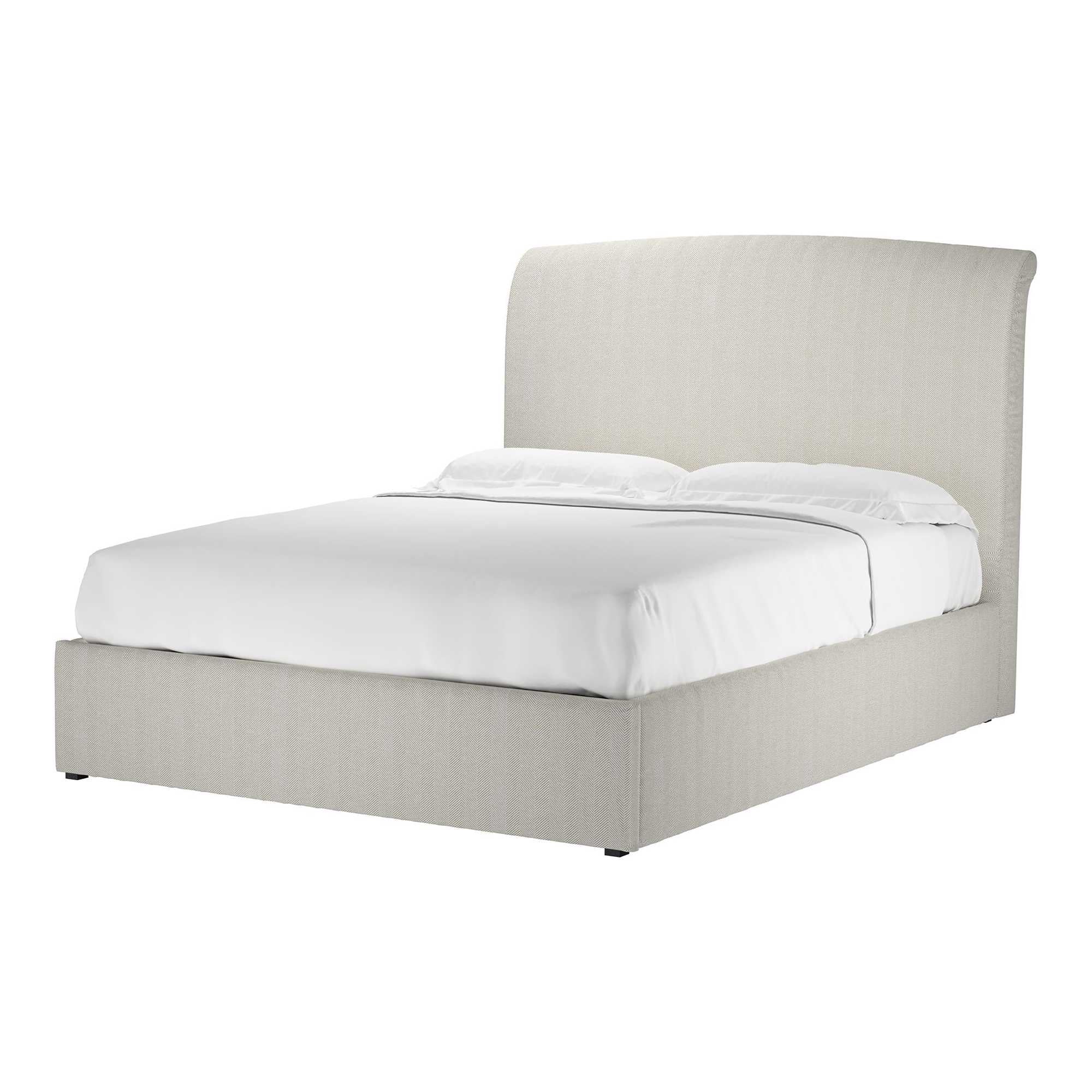 Thea Curved Ottoman Bed | House Herringbone Weave | King