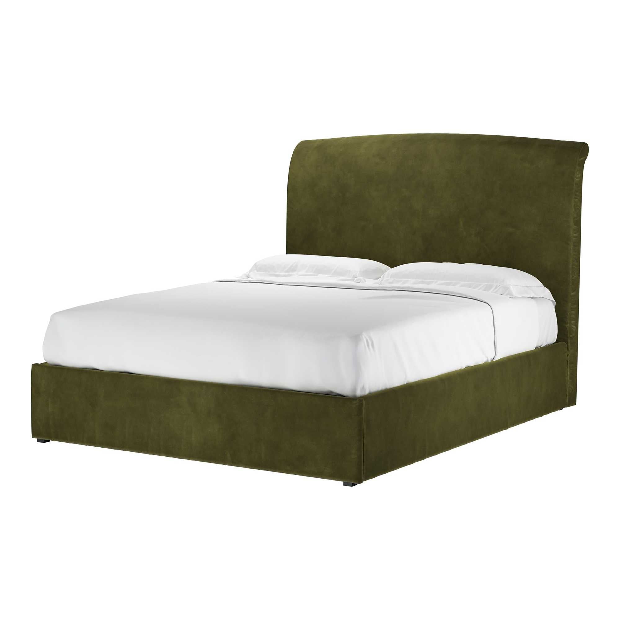 Thea Curved Ottoman Bed | Smart Velvet | King
