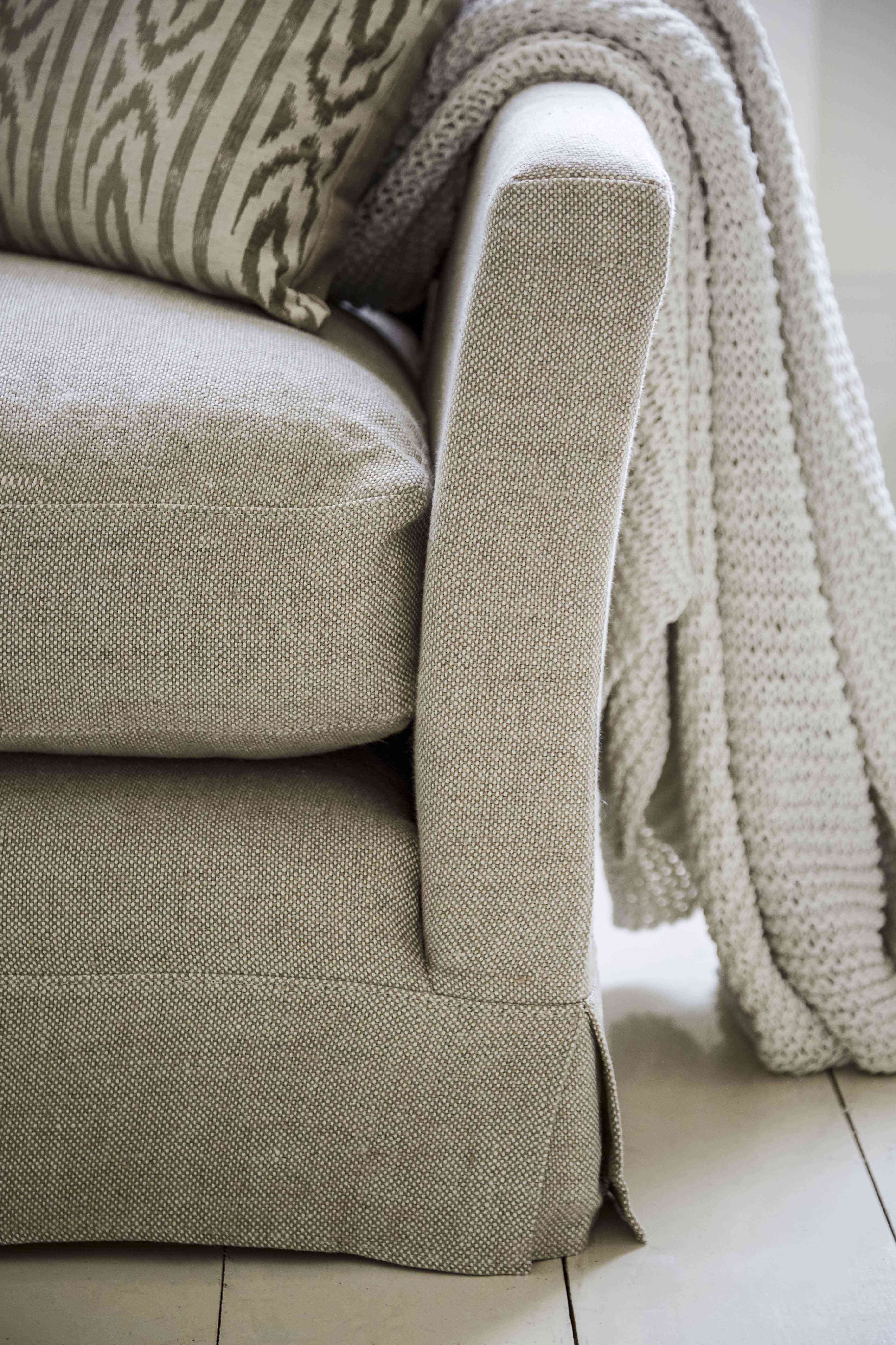 Grey herringbone sofa store